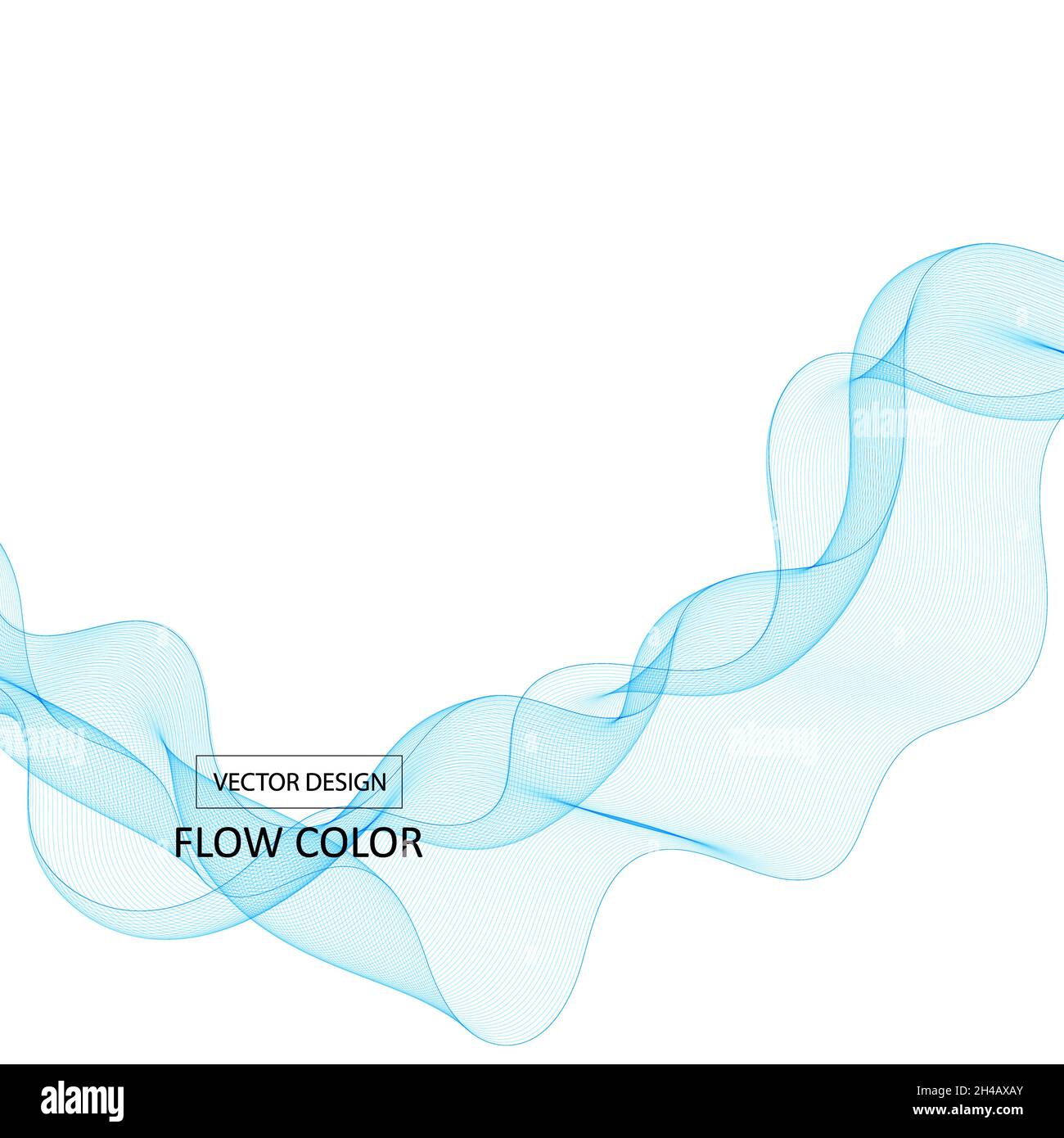 Blue abstract wave. Vector background for presentation. Design element ...