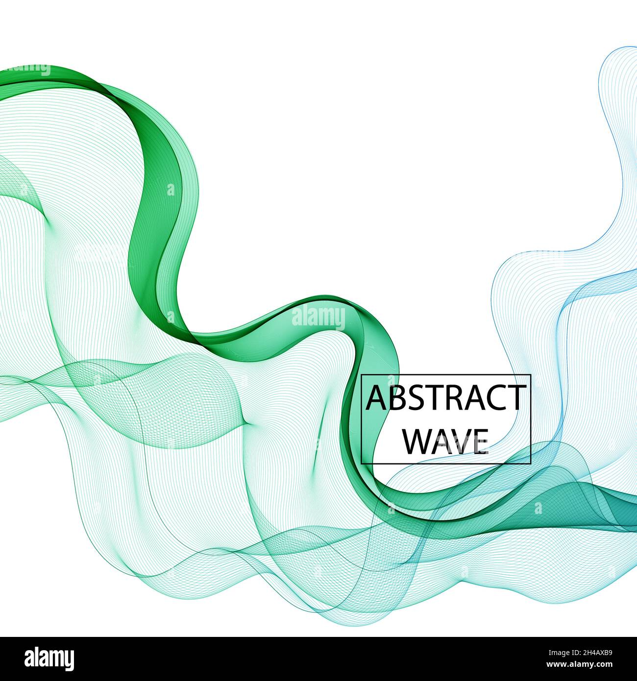 Abstract green wave. Wave pattern as a design element Stock Photo - Alamy