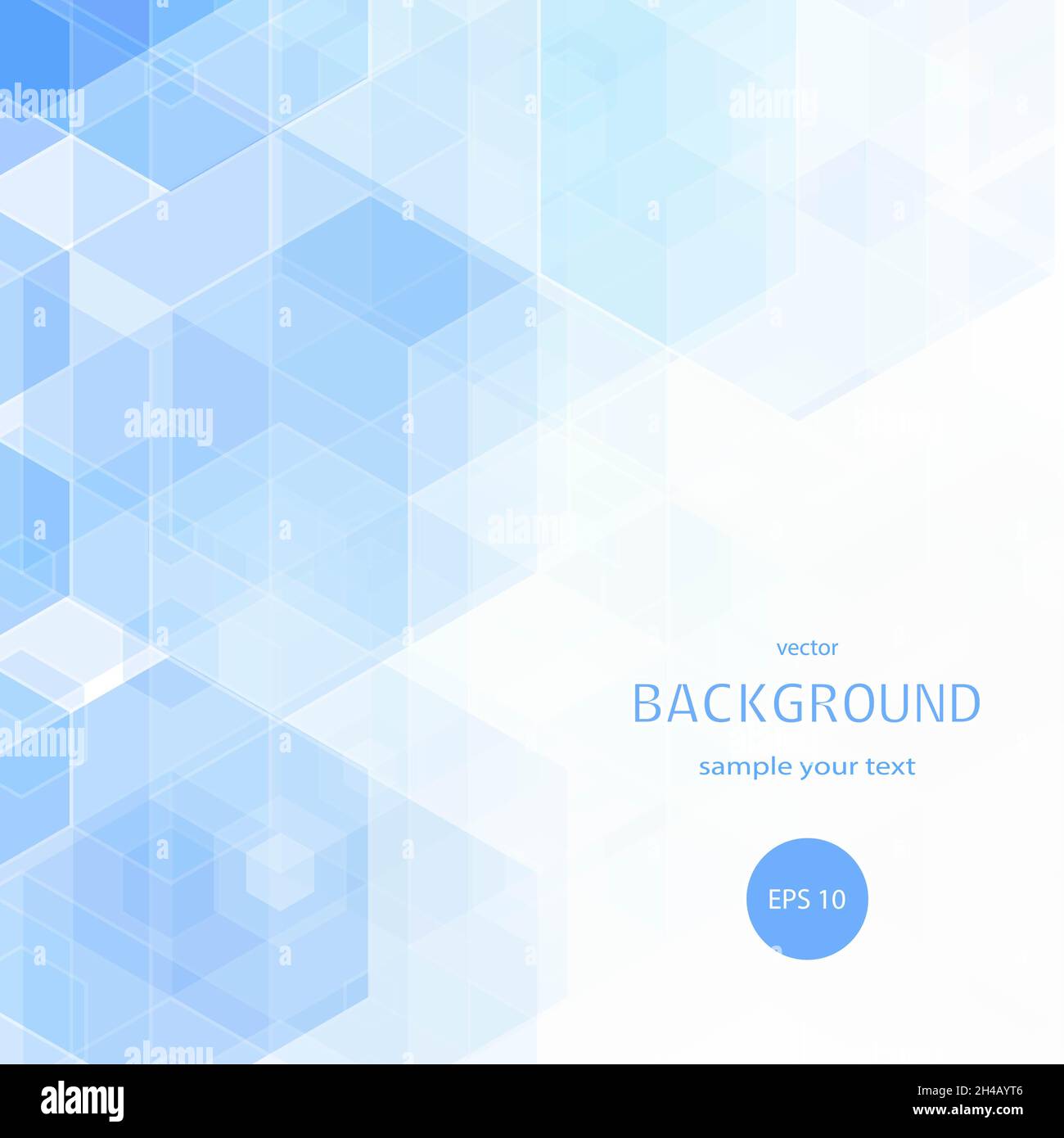 abstract blue geometric background with polygonal triangles, cubic ...