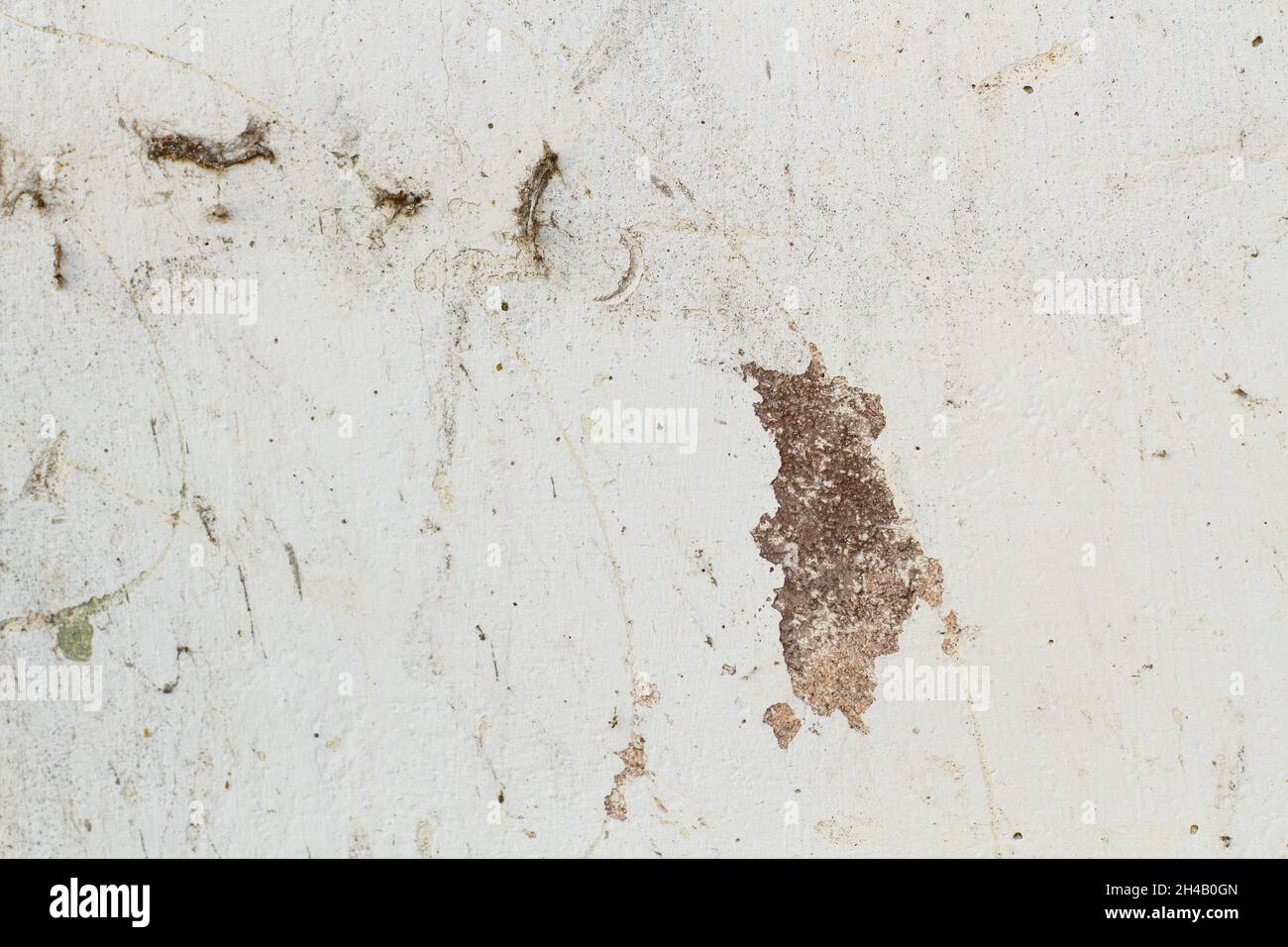 A scratched and broken white wall in a close up view Stock Photo - Alamy