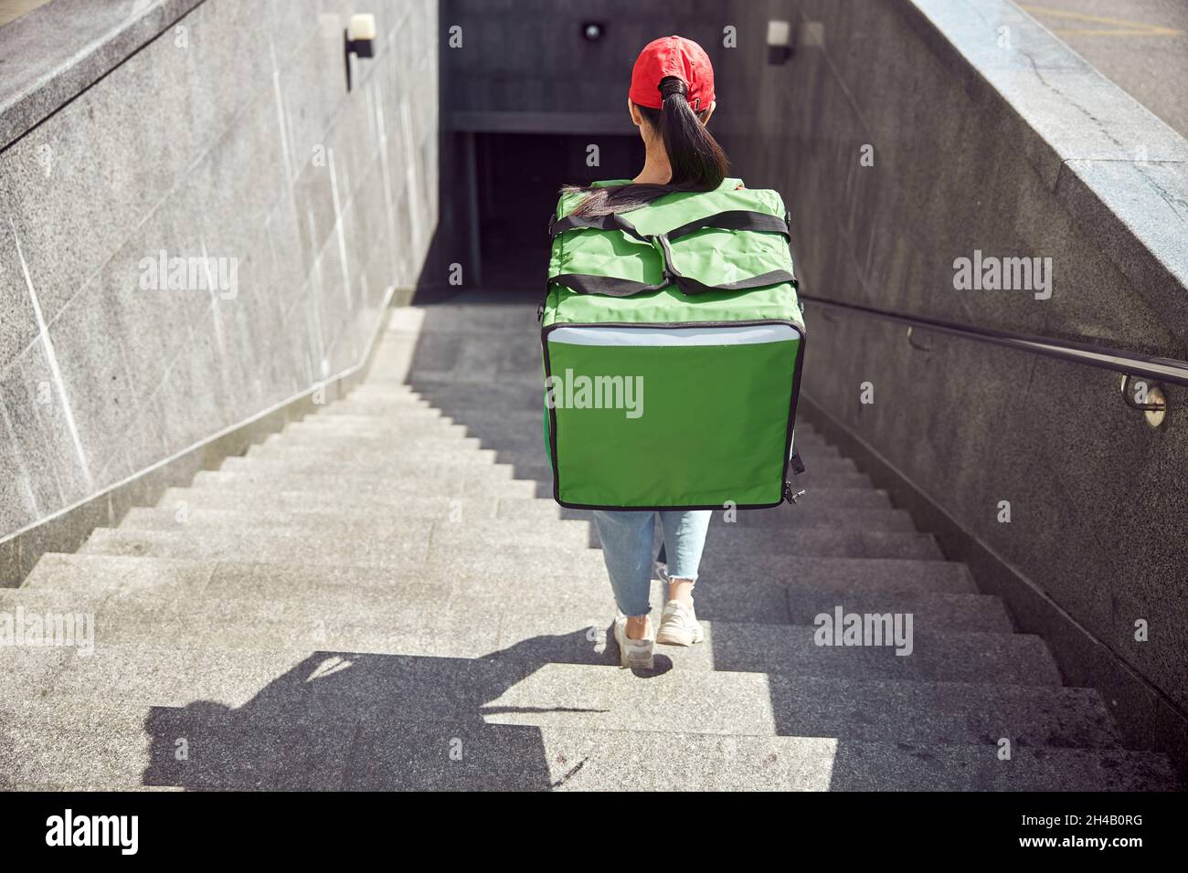Courier deliver food on hi-res stock photography and images - Alamy