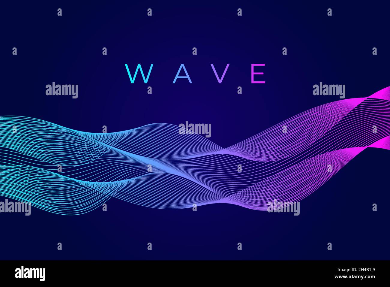 Wave line art with purple background. Vector illustration Stock Vector ...