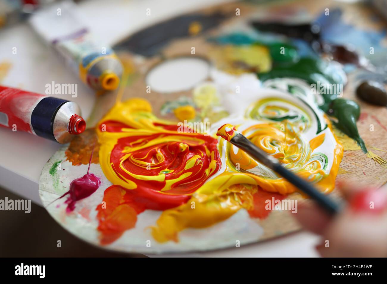 Detailed picture of paintbrush Stock Photo - Alamy