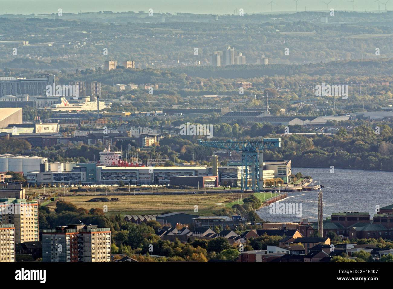 Aerial view of clydebank hi-res stock photography and images - Alamy