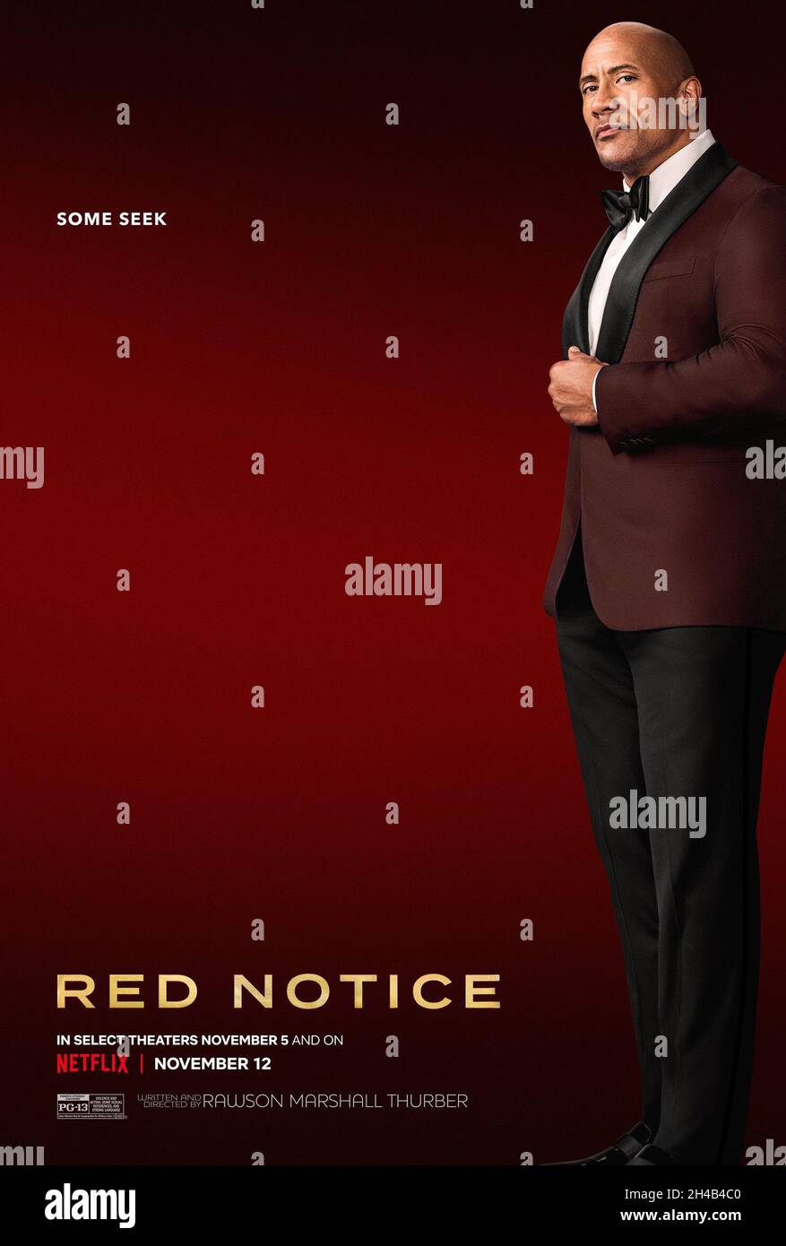RED NOTICE, US poster, Dwayne Johnson, 2021. © Netflix / Courtesy ...