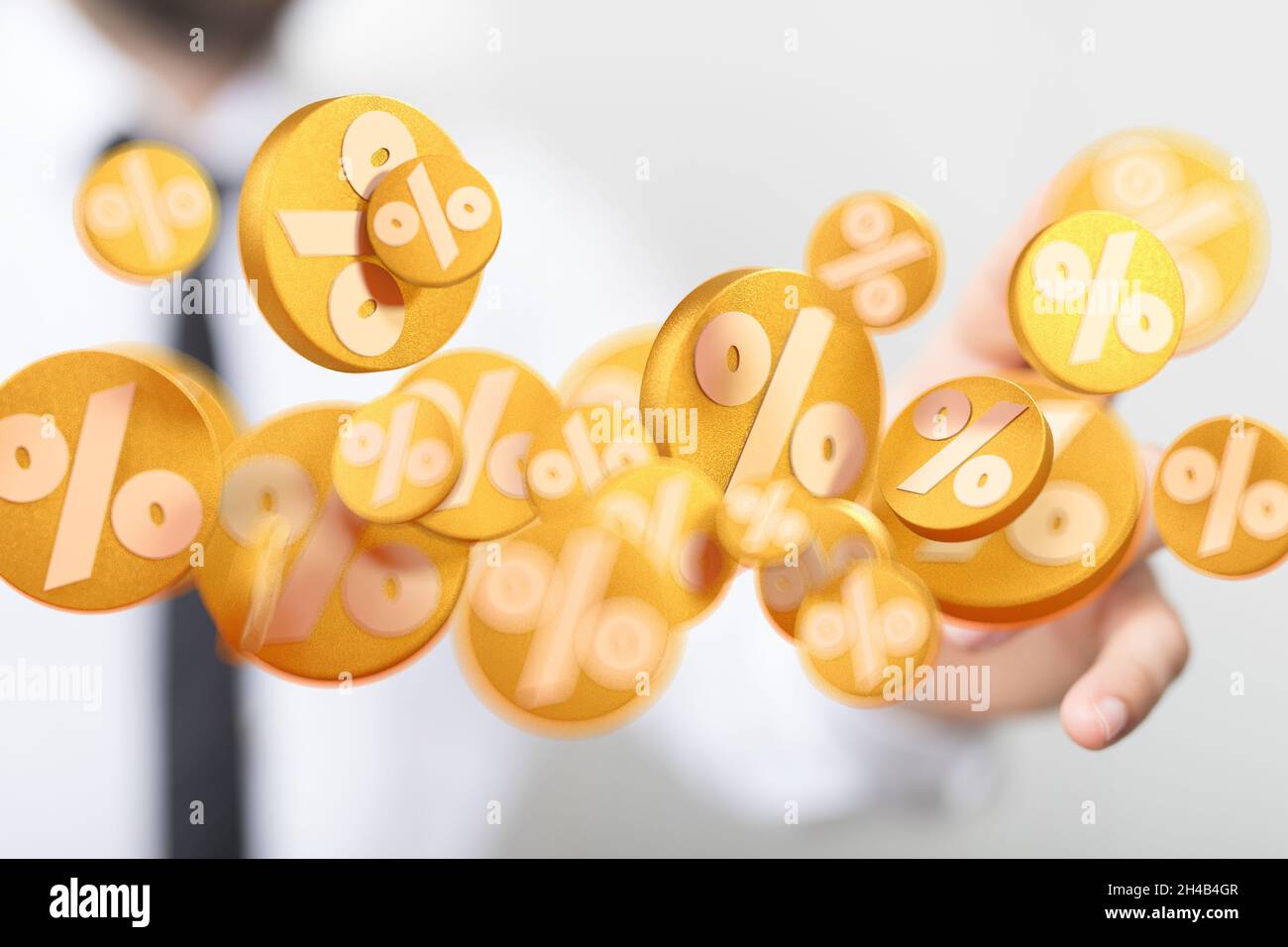 Financial percentage concept 3D rendering Stock Photo - Alamy
