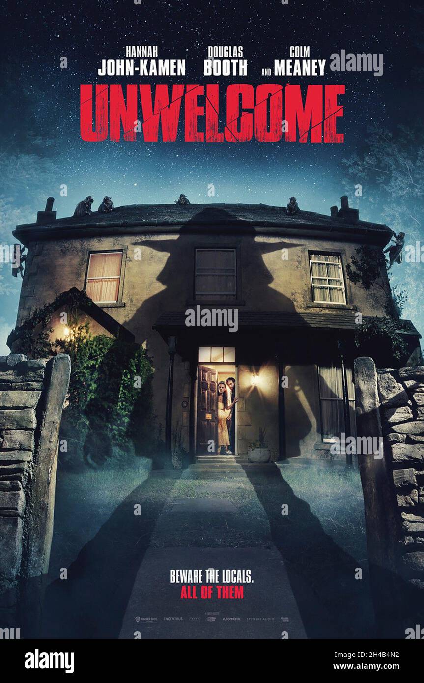 UNWELCOME, poster, from left: Hannah John-Kamen, Douglas Booth, 2022 ...