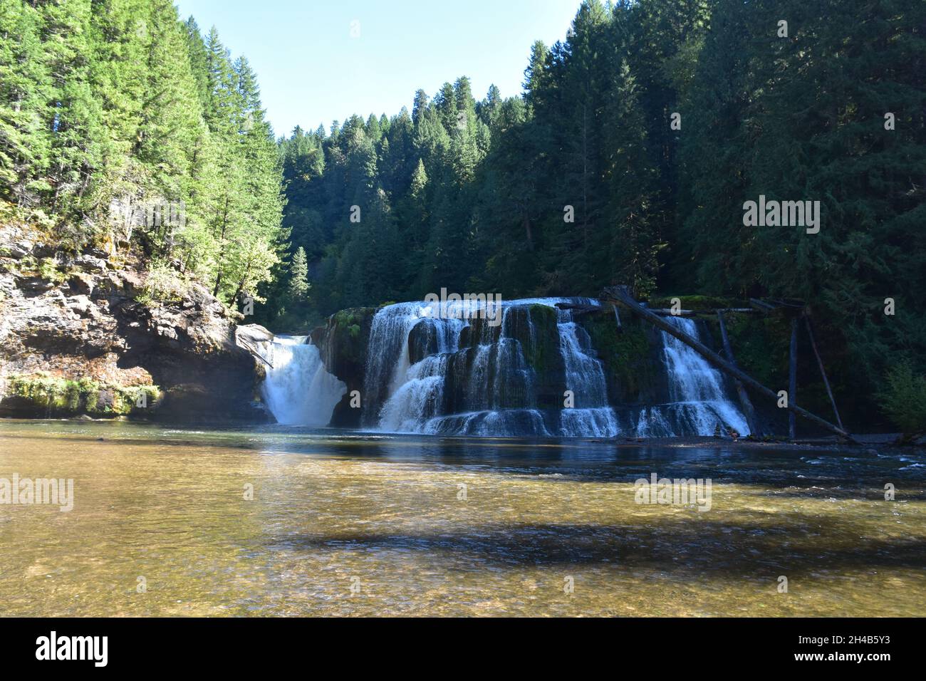 Late summer at the Lower Lewis River Falls, a popular beauty spot for ...