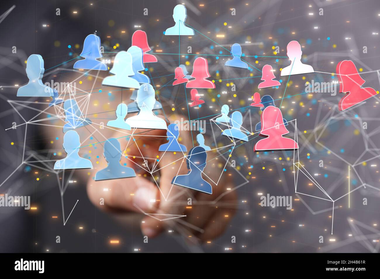 Network and blockchain - 3D illustrationb Stock Photo - Alamy