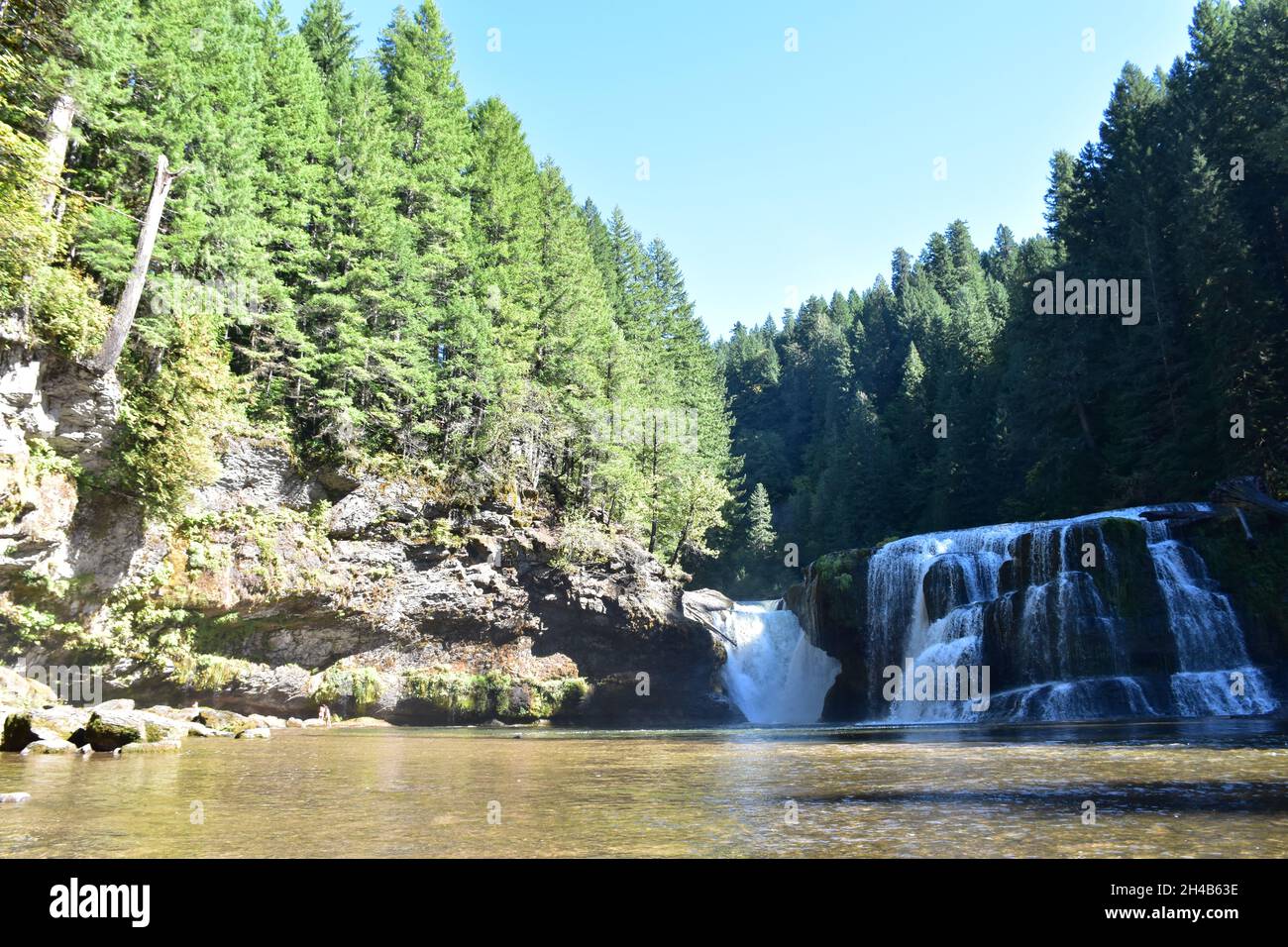 Late summer at the Lower Lewis River Falls, a popular beauty spot for ...