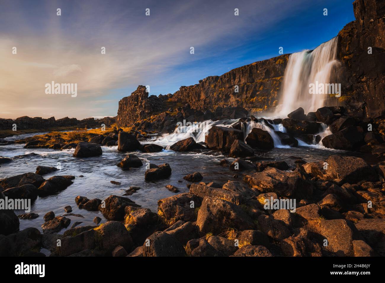 Oxararfoss waterfall in thingvellir hi-res stock photography and images ...