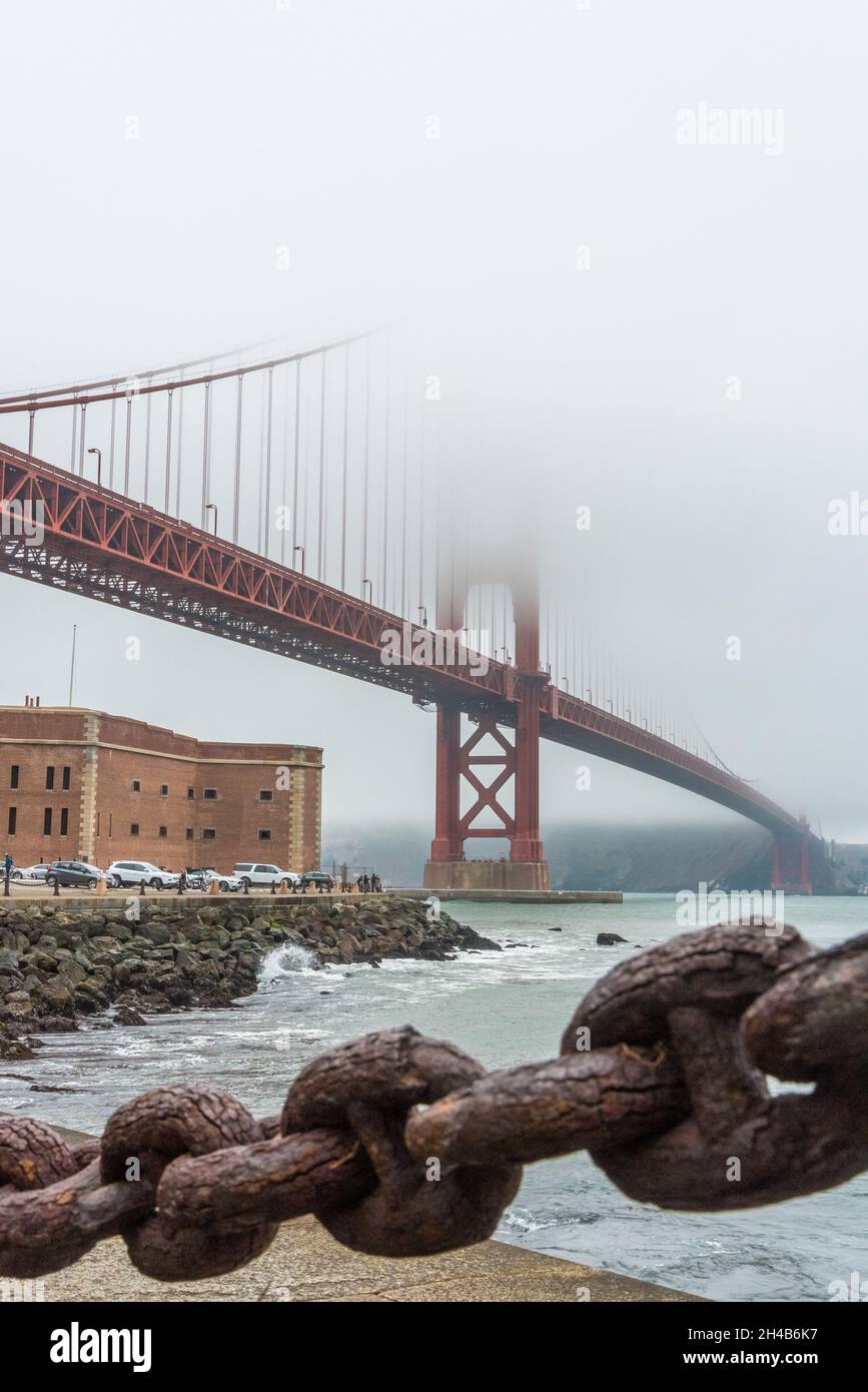 Chain link suspension bridge hi-res stock photography and images - Alamy