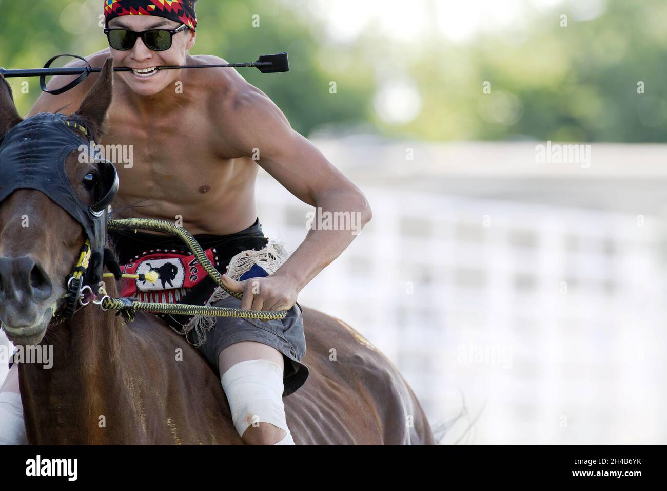 Blackfoot First Nations Indian Relay (horse) race, held in Strathmore ...