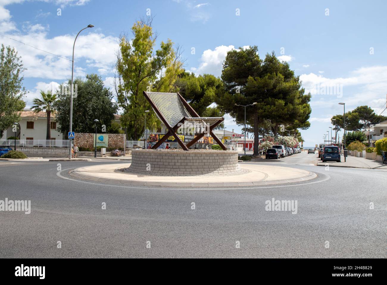 The main roundabout taken on the beautiful island of Majorca in Spain ...