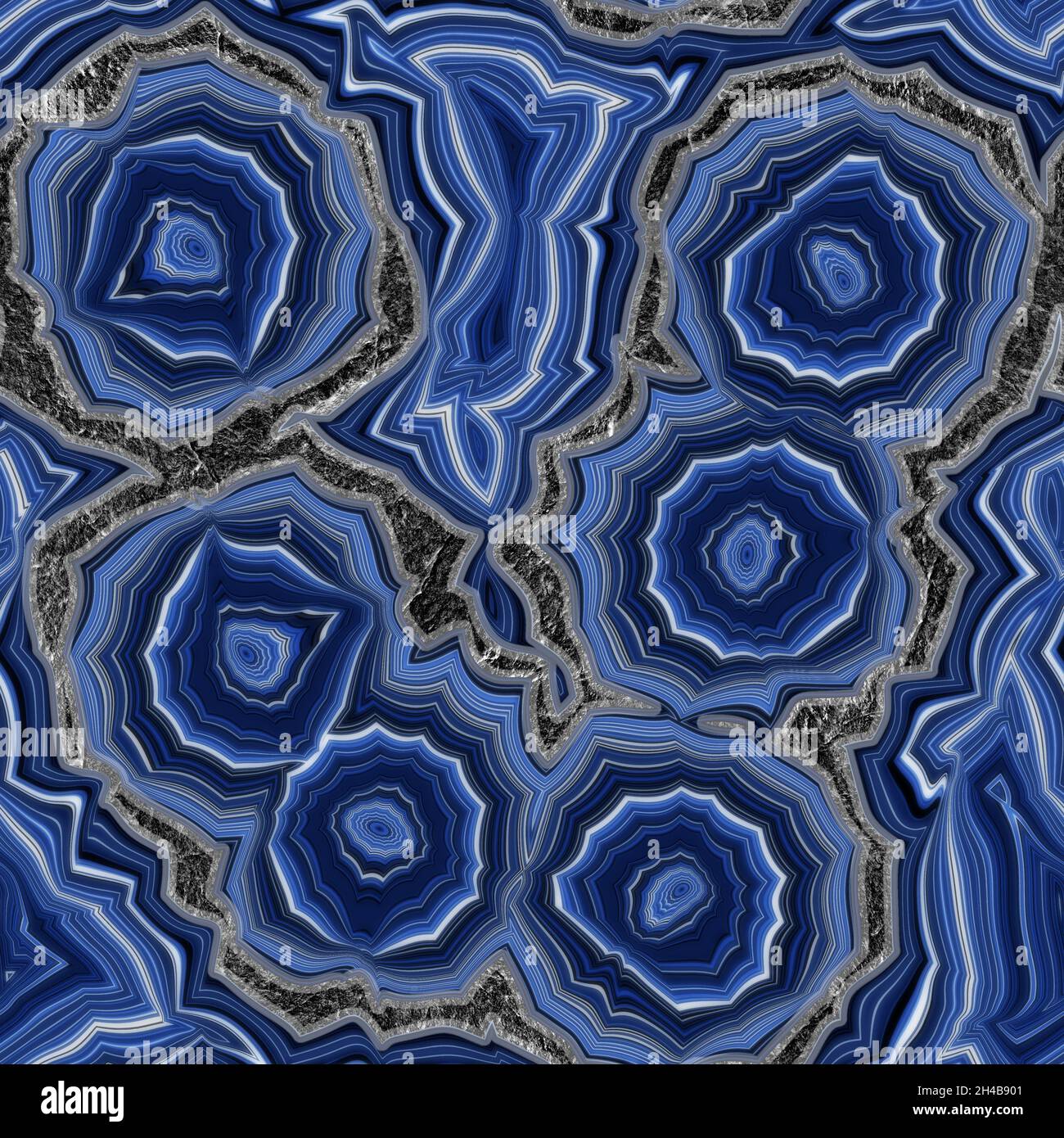 Seamless banded agate geode marble rock with gray stone edge surface ...