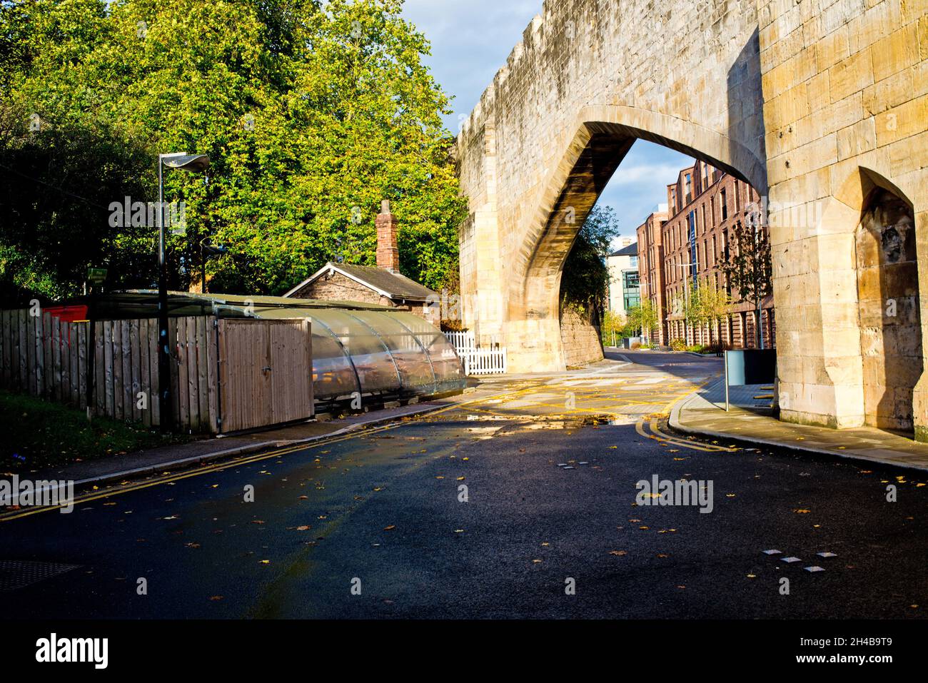Second archway through the city walls to 1841 built Railway Station ...