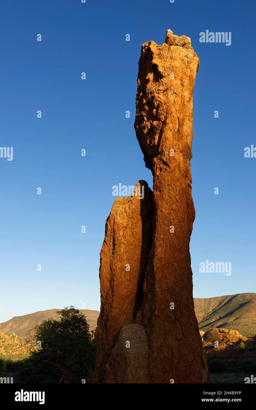 Farm Omandumba (guest farm): Granite rock needle in the Erongo ...