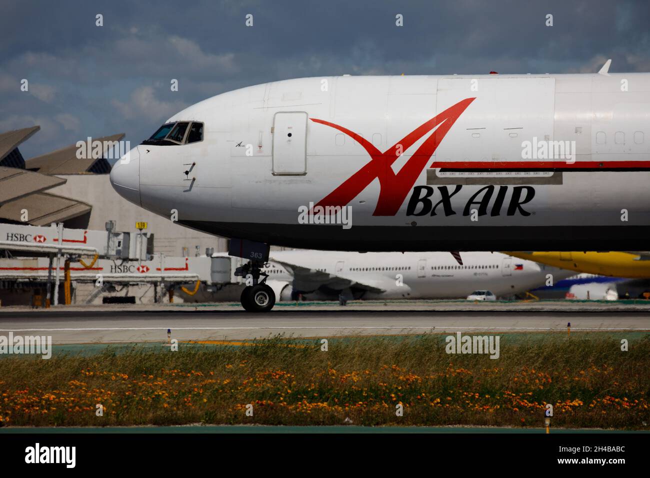 Los Angeles, California, USA. 28th Mar, 2019. An ABX Air Boeing Co. 767 ...