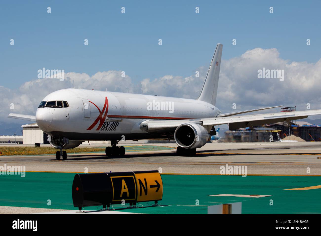 Los Angeles, California, USA. 28th Mar, 2019. An ABX Air Boeing Co. 767 ...