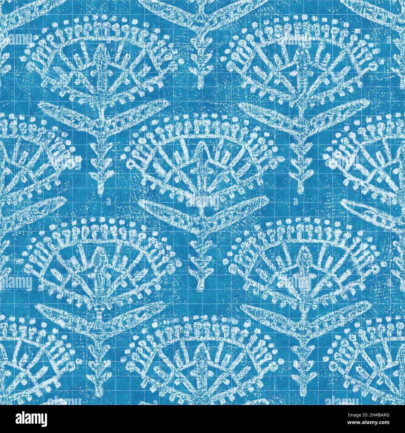Seamless bright blue blueprint pattern for textile and print Stock ...