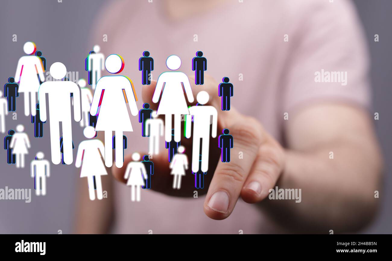 3D rendering HR - Human resources management and recruitment concept ...