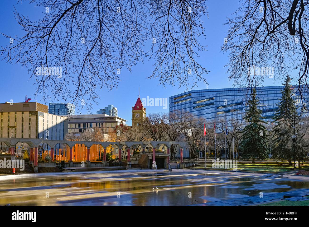 Olympic Plaza, Calgary, Alberta, Canada Stock Photo - Alamy