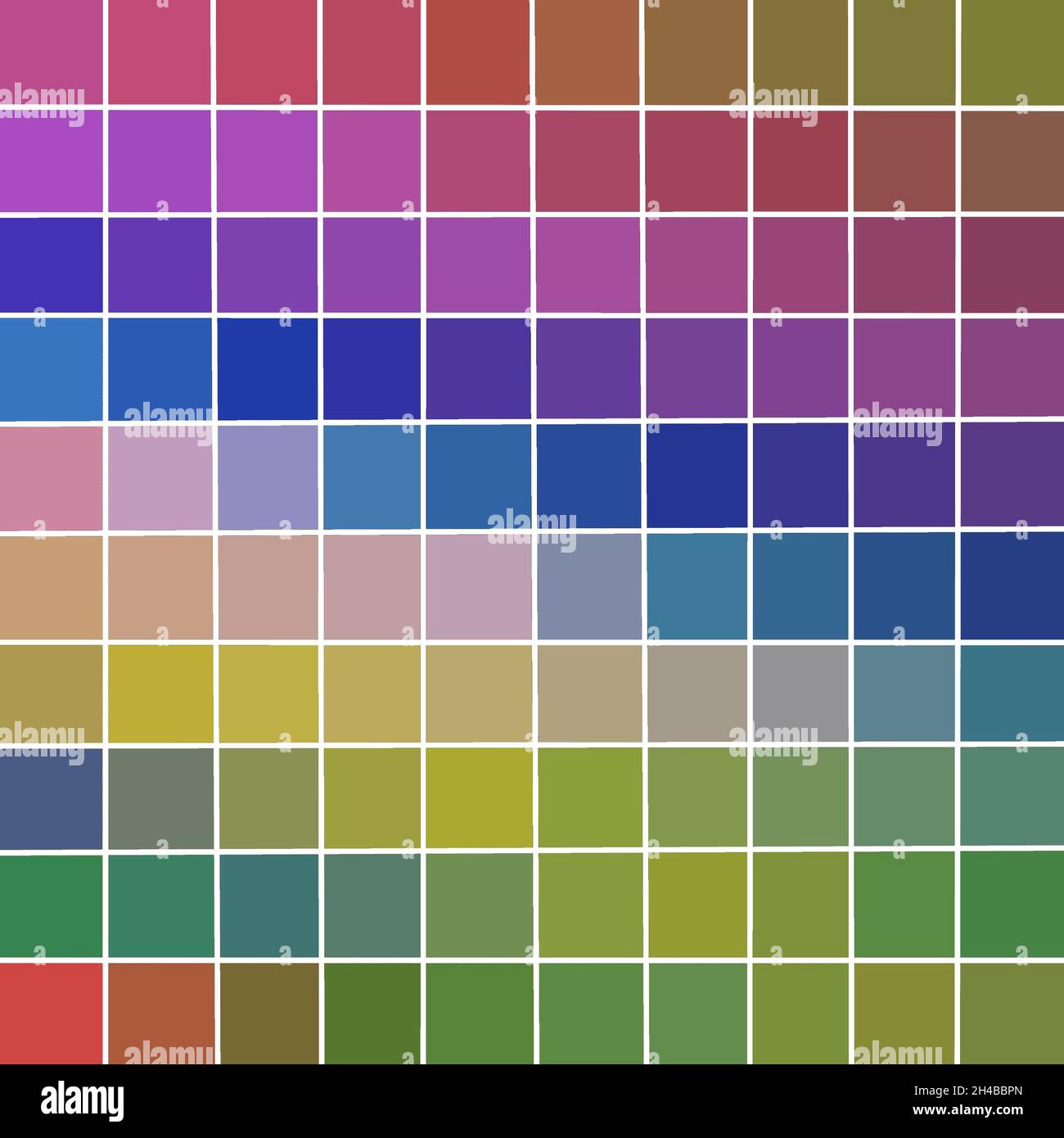 Color palette mosaic grid illustration with dark shades Stock Photo - Alamy