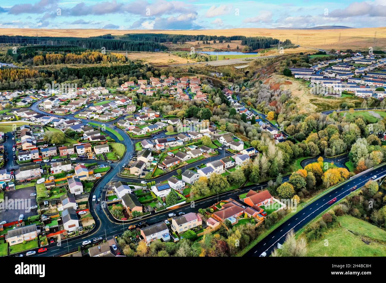 Heavy rainstorm on houses in hi-res stock photography and images - Alamy