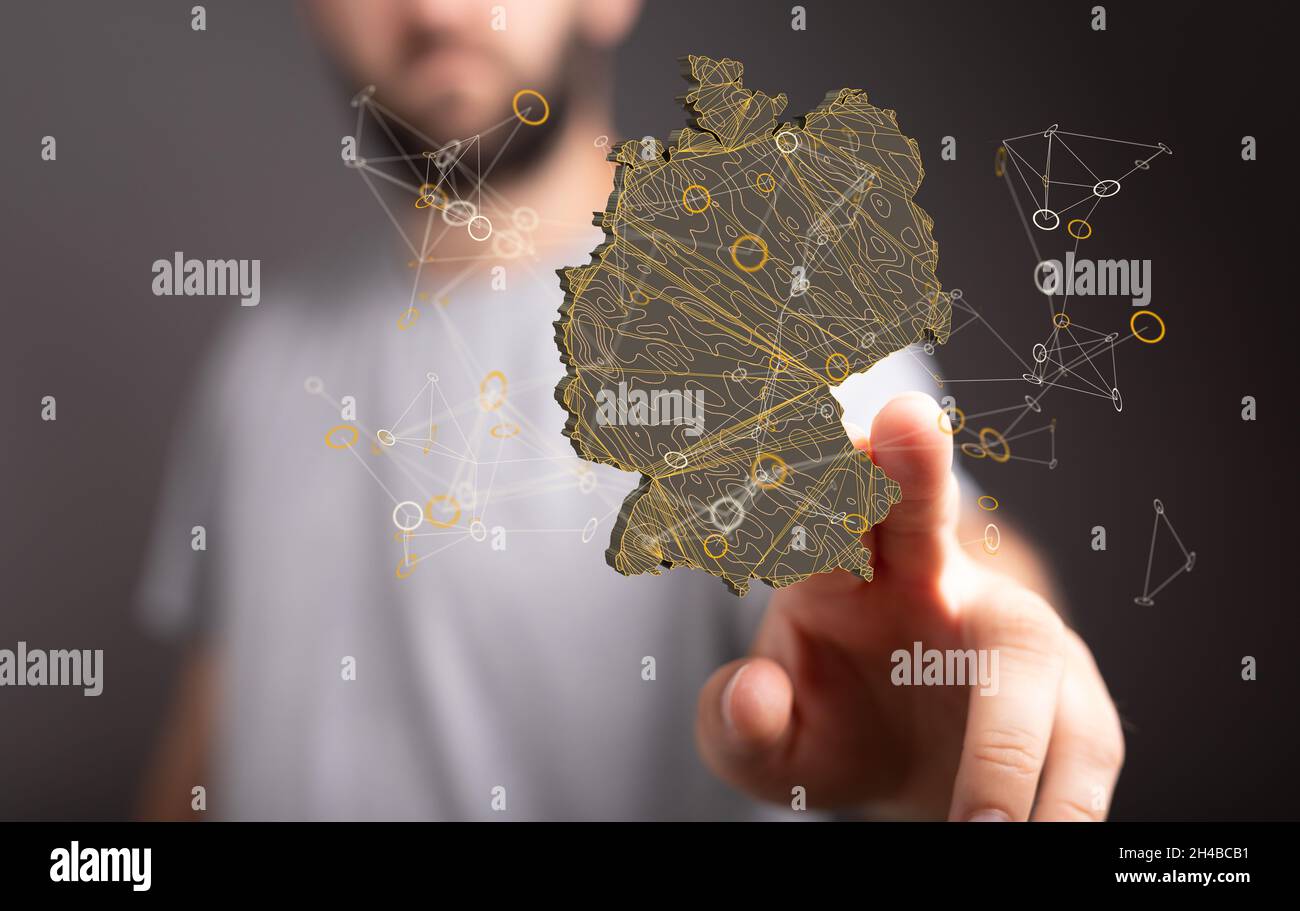 Germany map satellite geography hi-res stock photography and images - Alamy