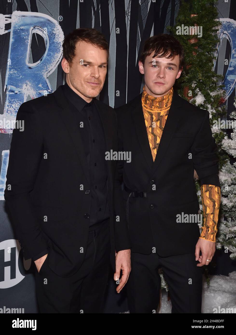 New York, NY, USA. 1st Nov, 2021. Michael C. Hall and Jack Alcott at ...
