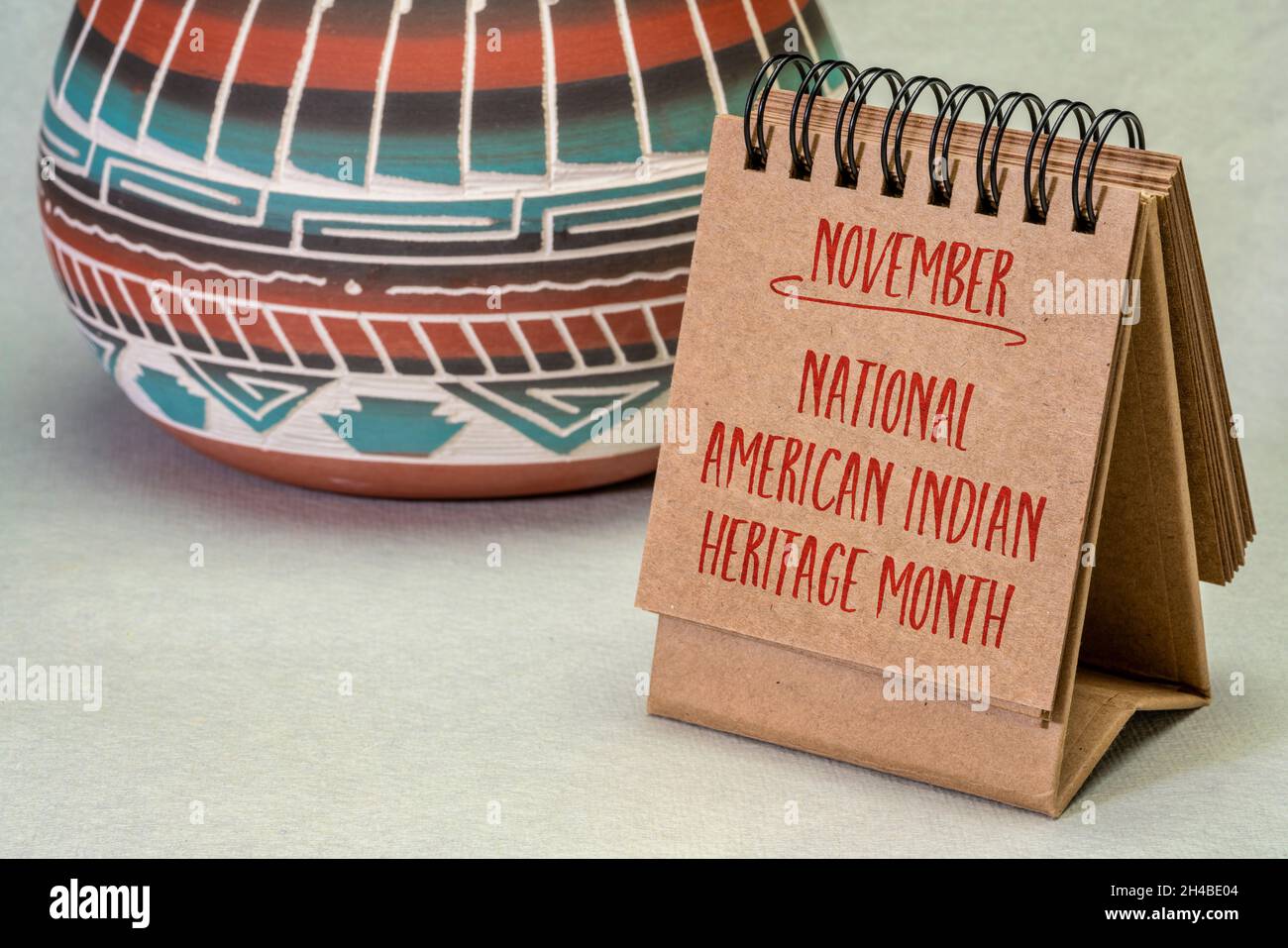 November - National American Indian Heritage Month, handwriting in a ...