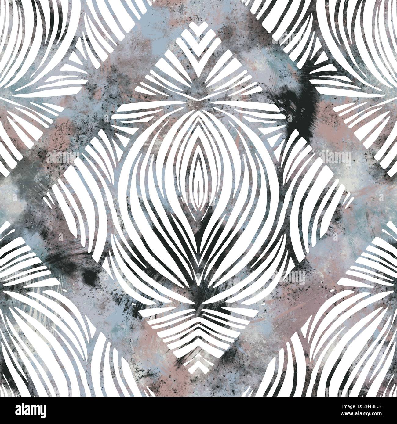 Seamless neutral and white grungy classic abstract surface pattern ...