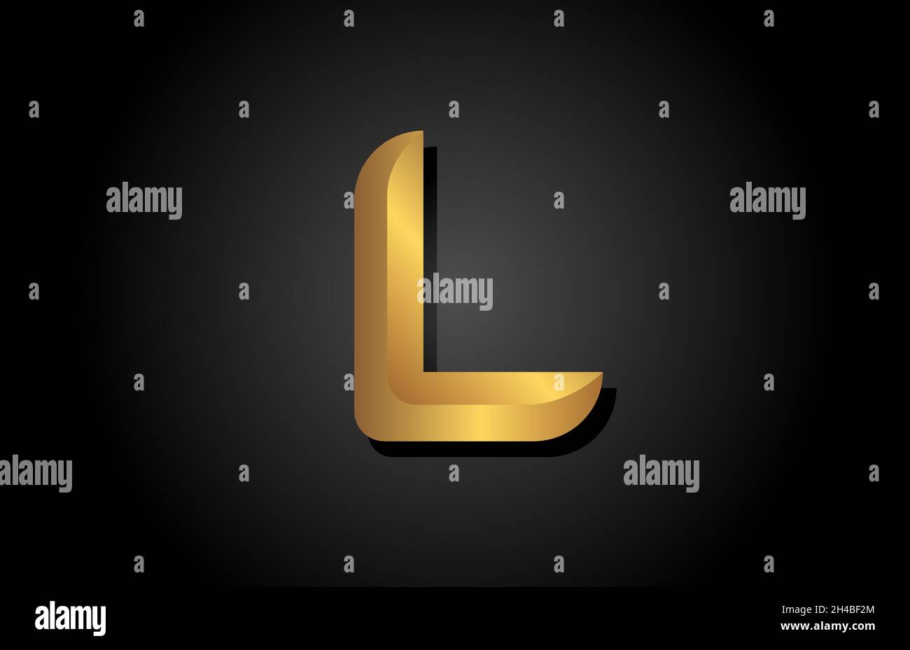 gold golden L alphabet letter icon logo design. Company template for ...
