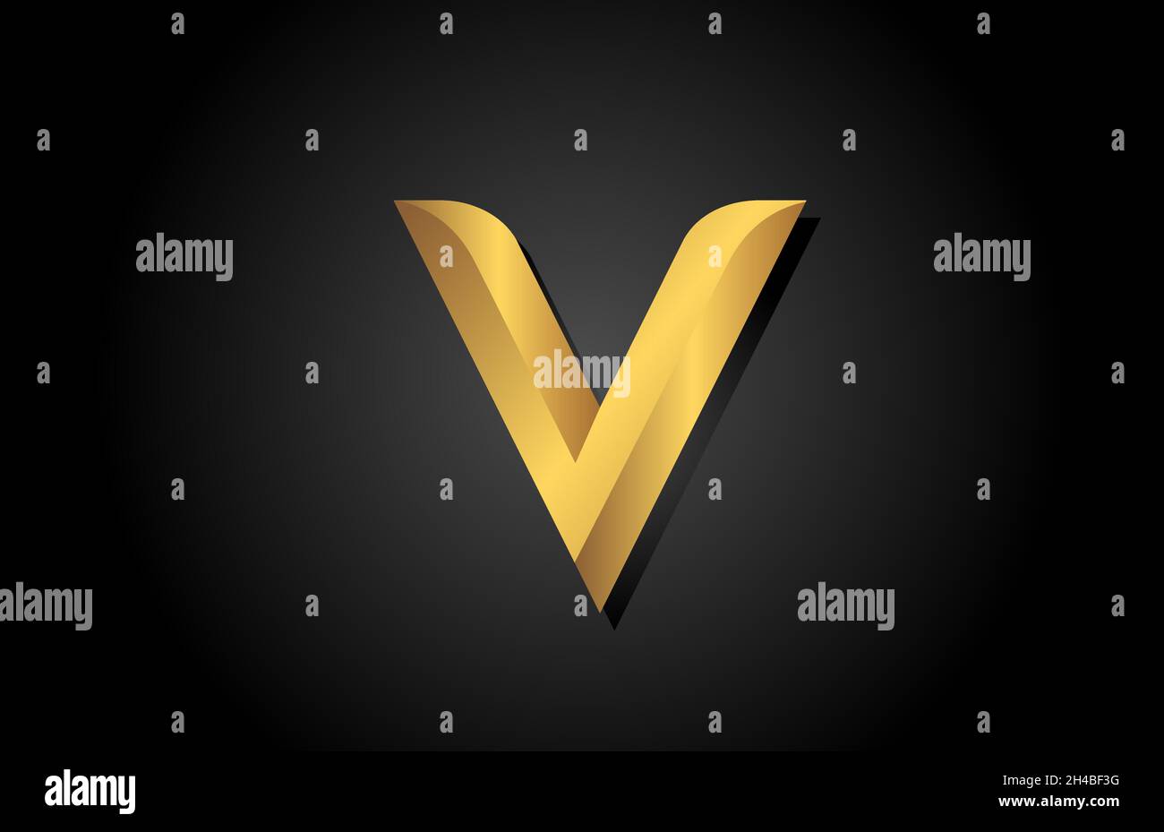 gold golden V alphabet letter icon logo design. Company template for ...