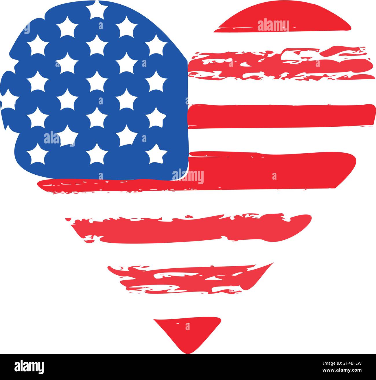 American flag in shape heart Stock Vector Images - Alamy