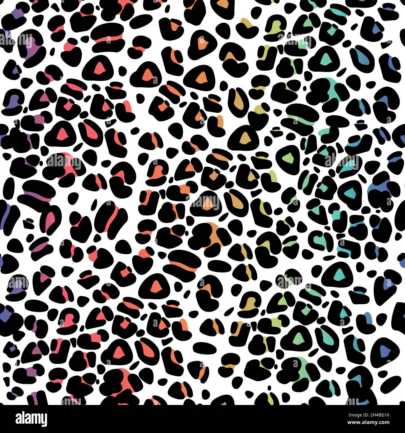 Vector illustration with rainbow-colored spotted gradient. Bright ...