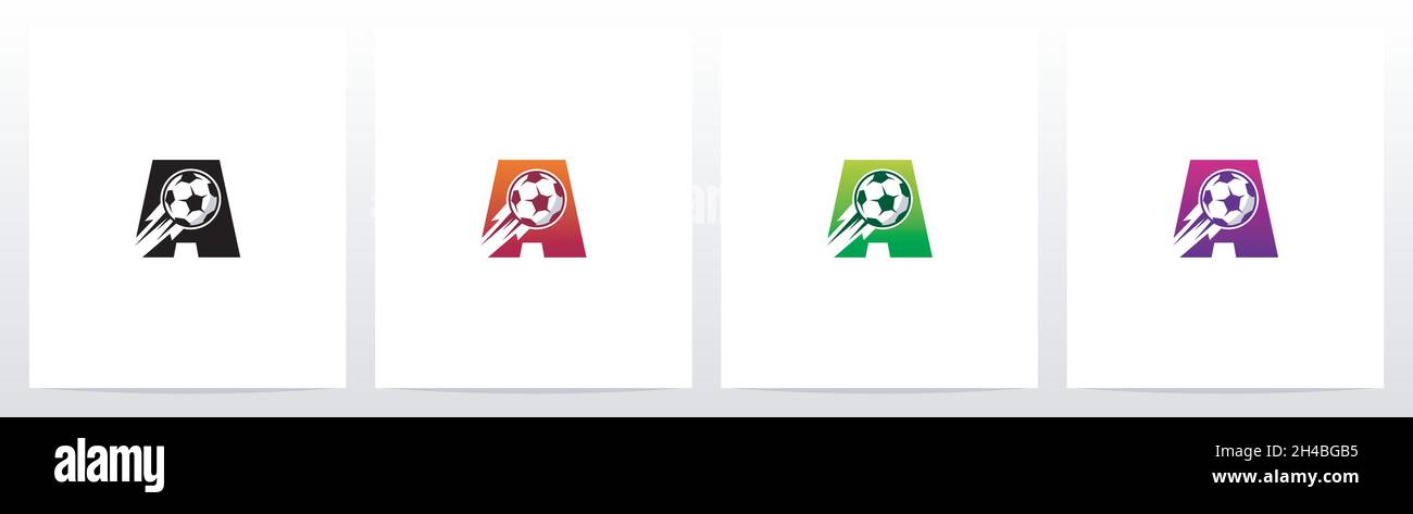 Soccer Ball On Letter Logo Design A Stock Vector Image & Art - Alamy