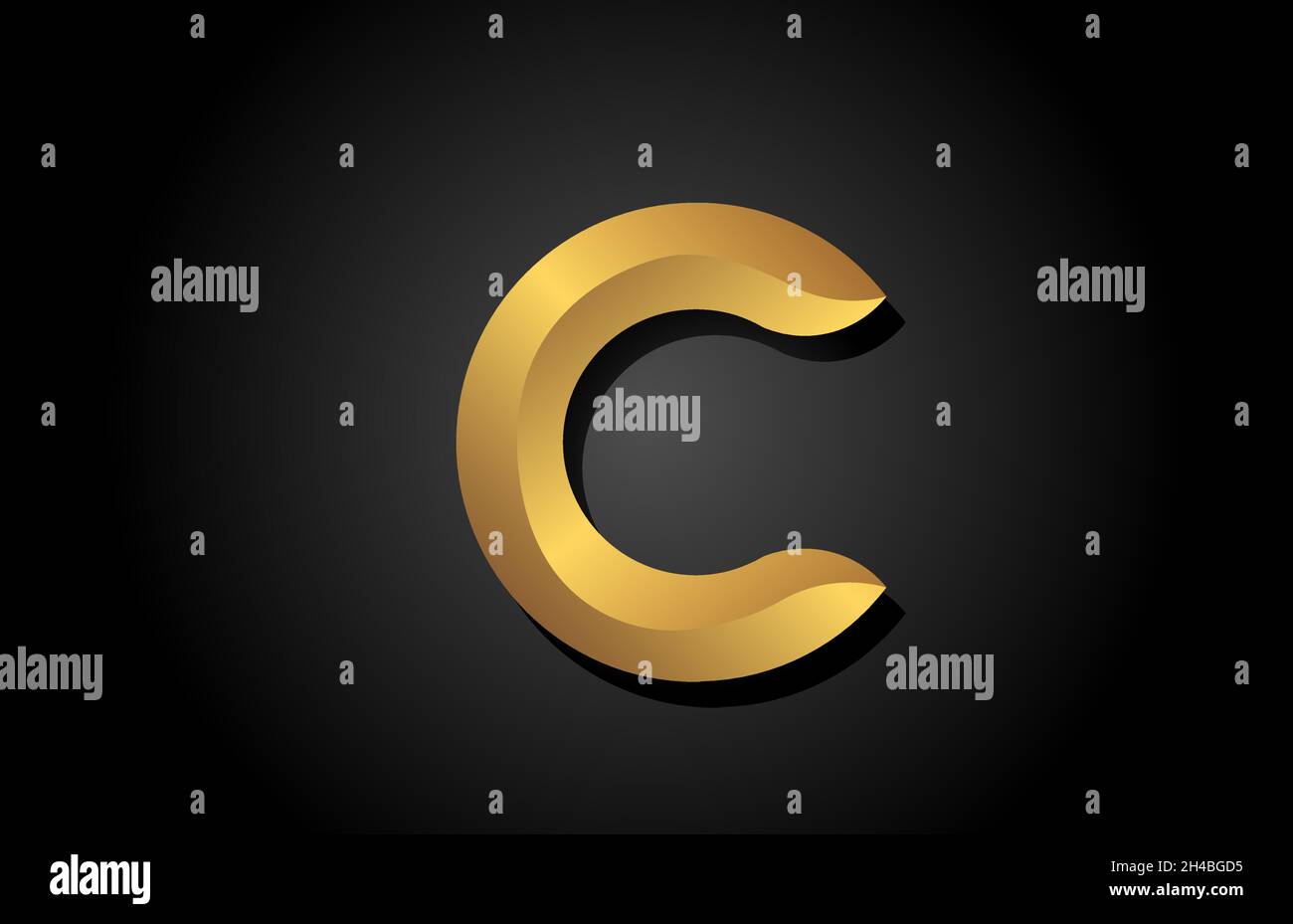 gold golden C alphabet letter icon logo design. Company template for ...