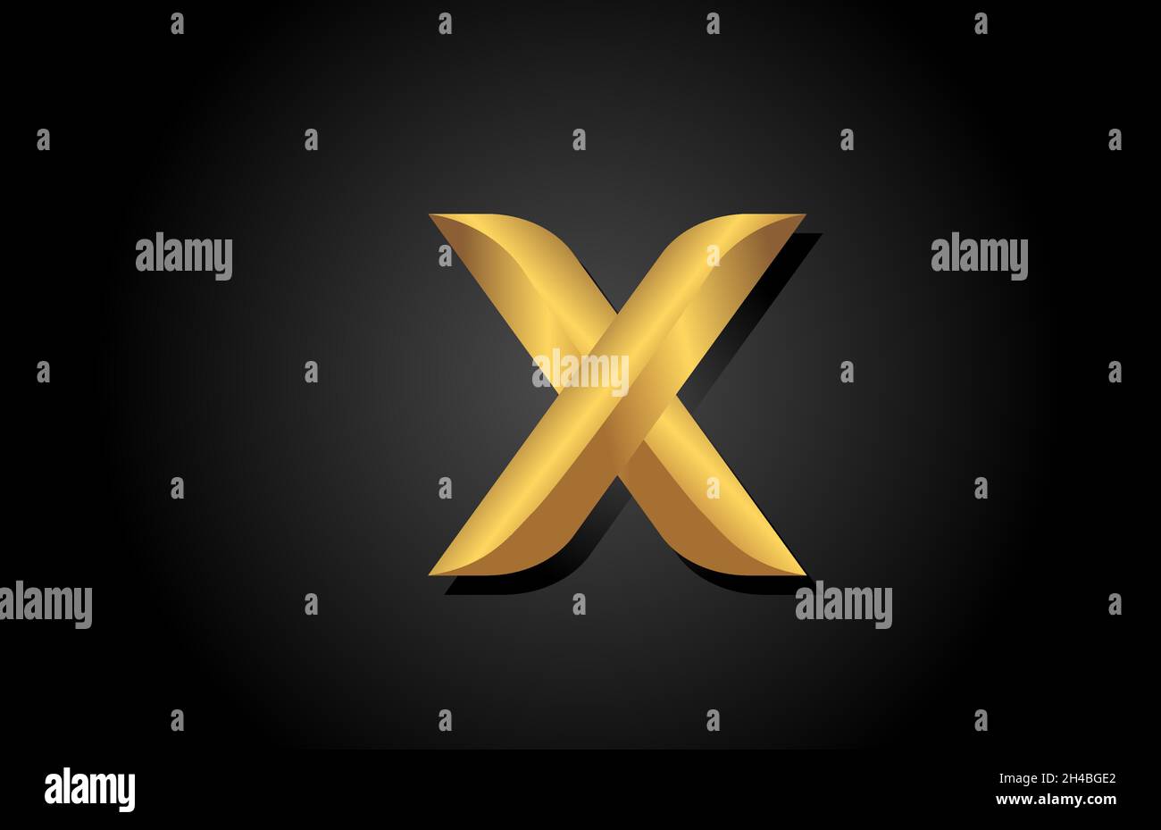 gold golden X alphabet letter icon logo design. Company template for ...