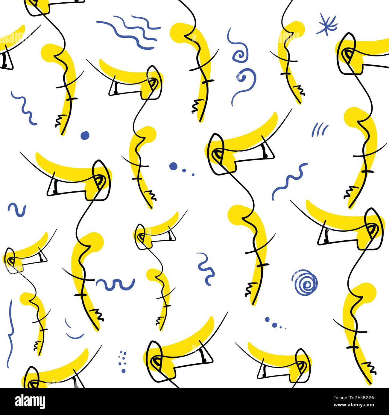 Seemless pattern abstract background with sea horse. Surrealism art ...