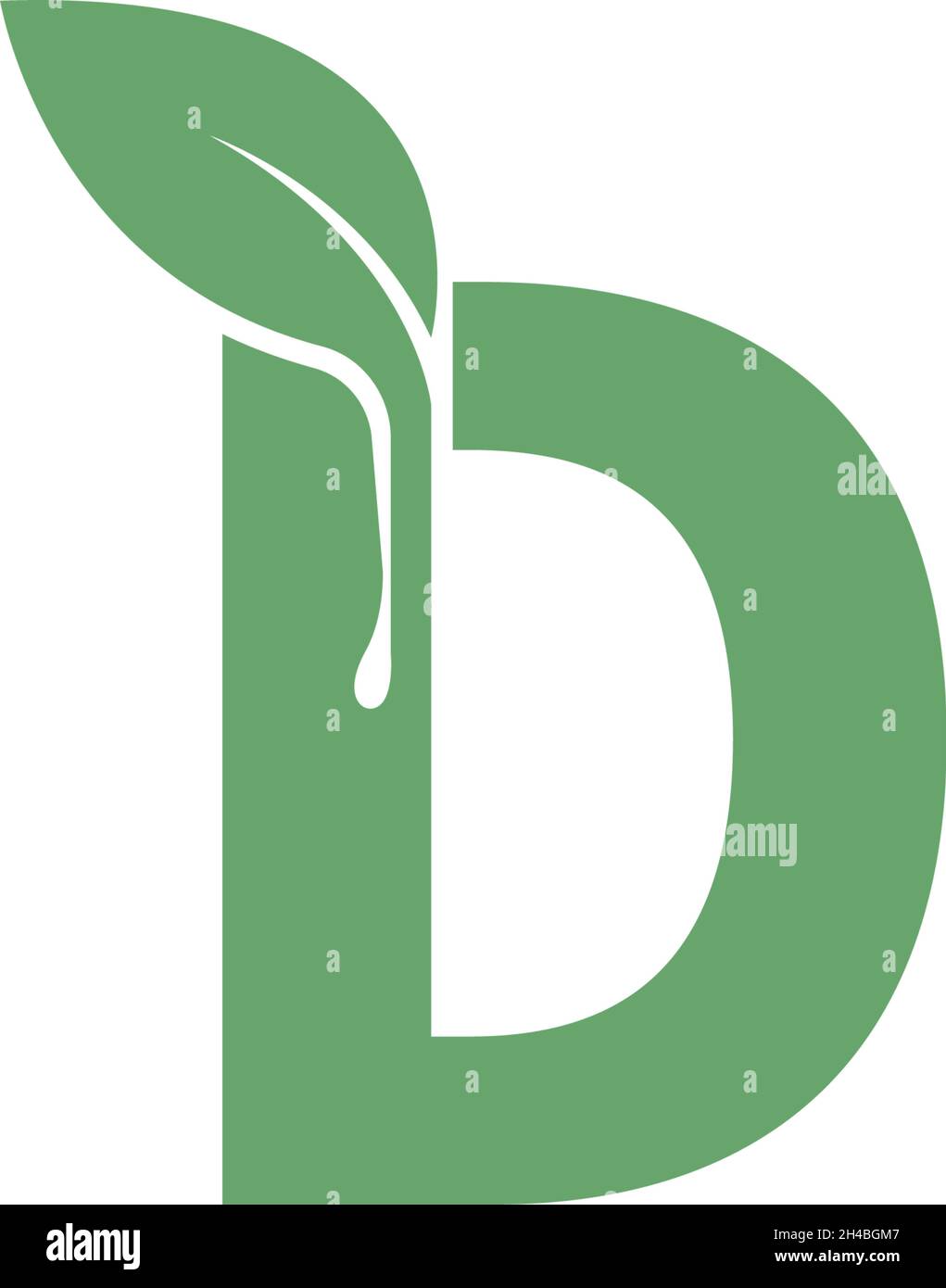 Letter D icon leaf design concept template vector Stock Vector Image ...