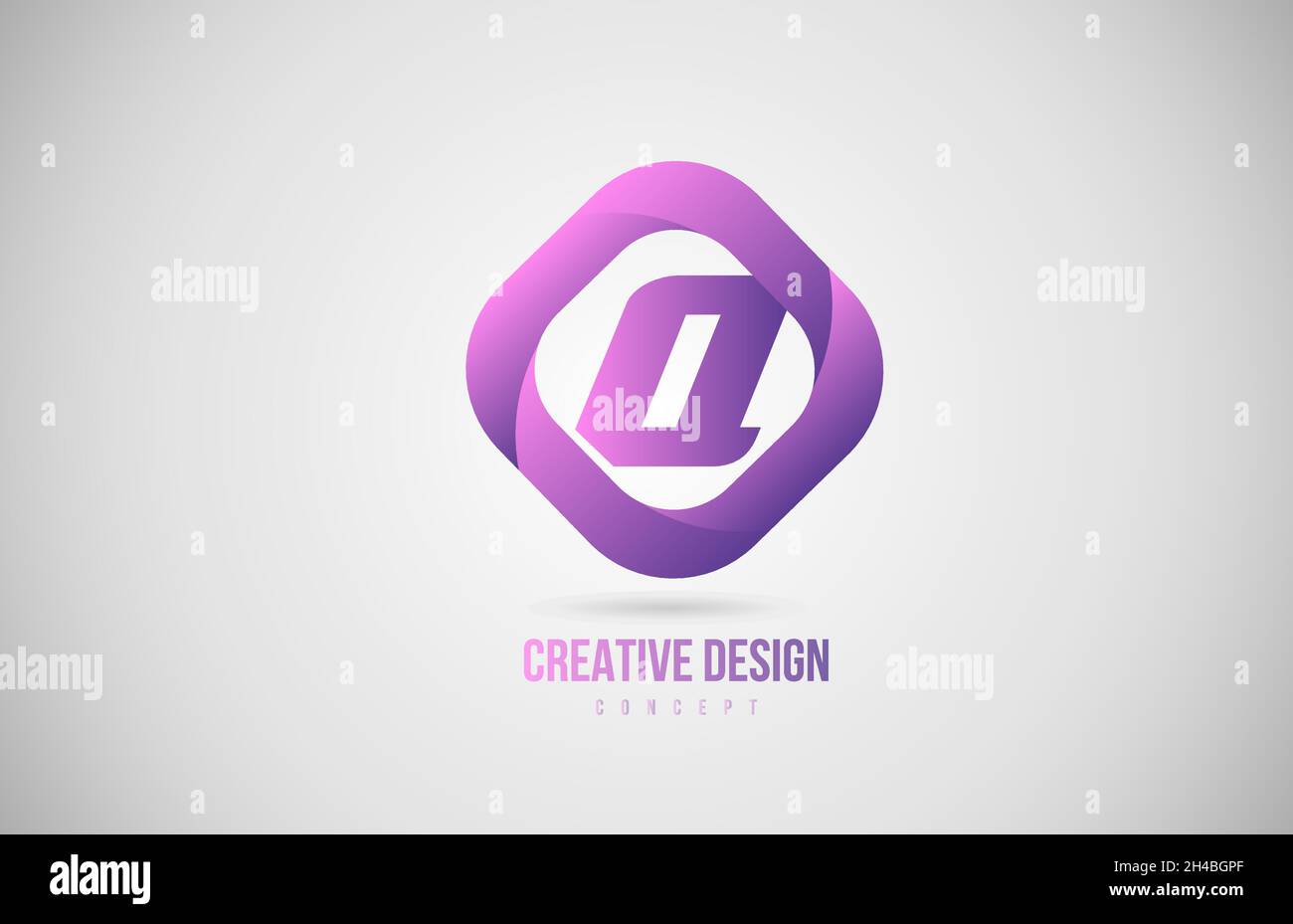 pink Q alphabet letter logo icon. Creative design template for company ...