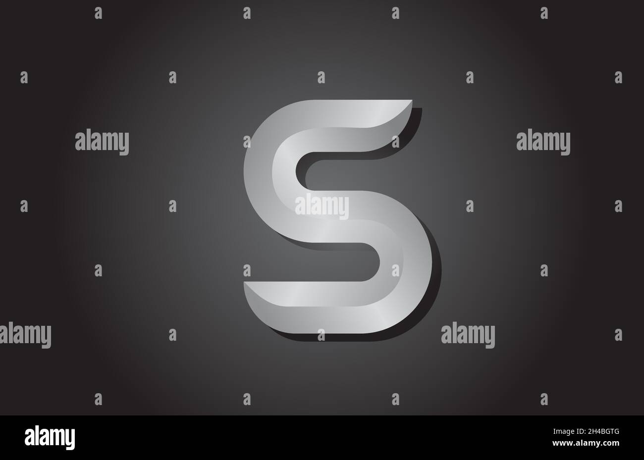 grey S alphabet letter icon logo design. Company template for business ...