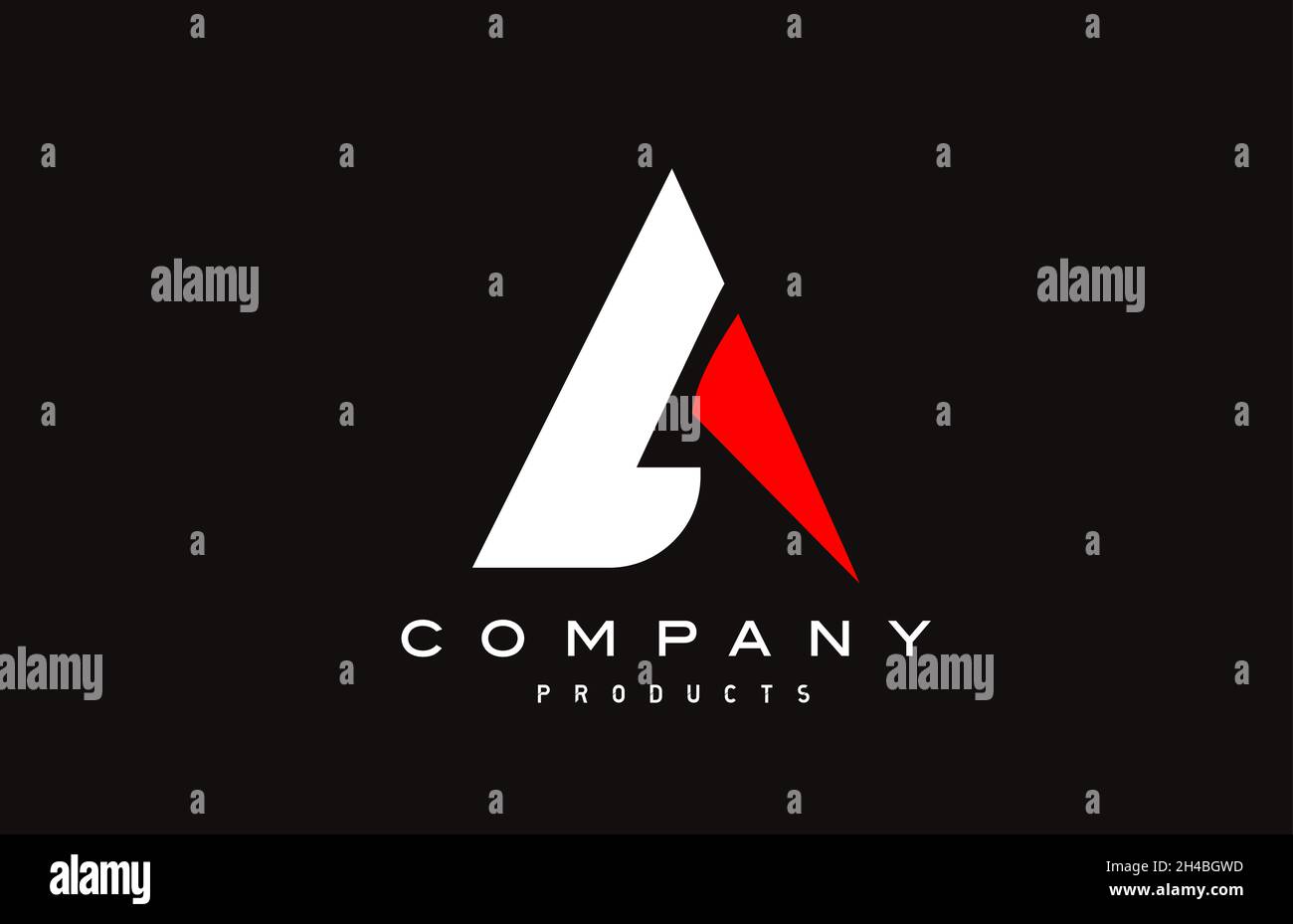 A red alphabet letter logo icon with black colour. Creative design for ...
