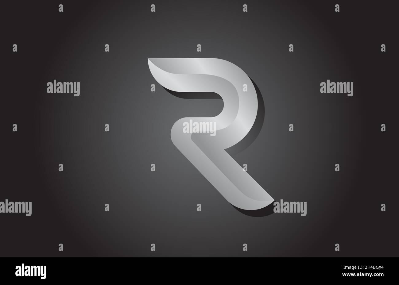 grey R alphabet letter icon logo design. Company template for business ...