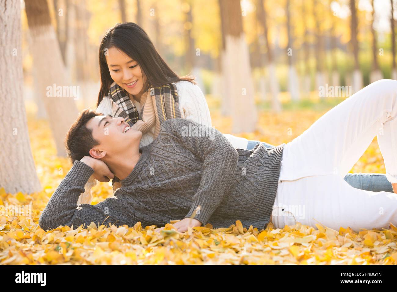 Floor couple young cross hi-res stock photography and images - Alamy