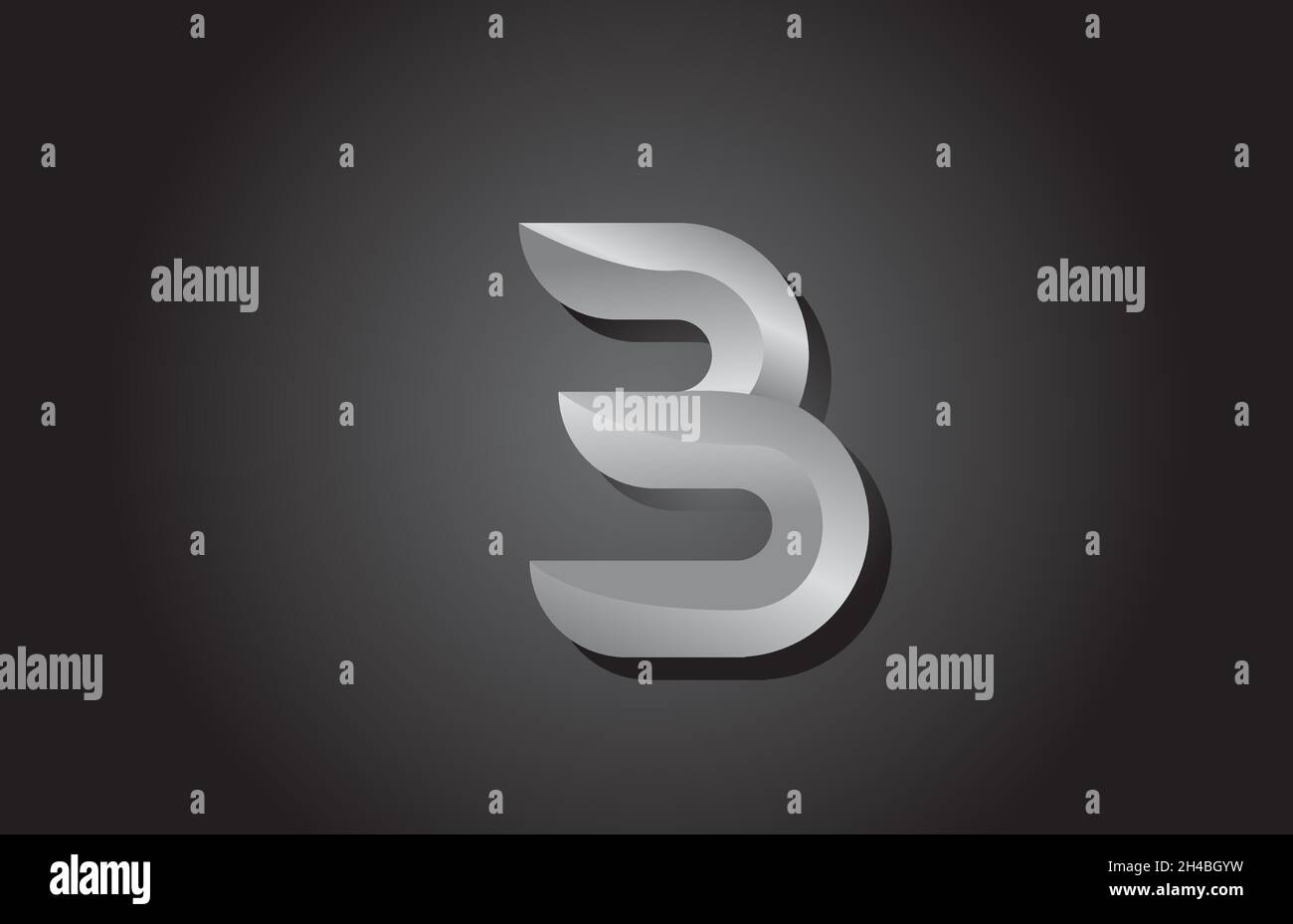 grey B alphabet letter icon logo design. Company template for business ...