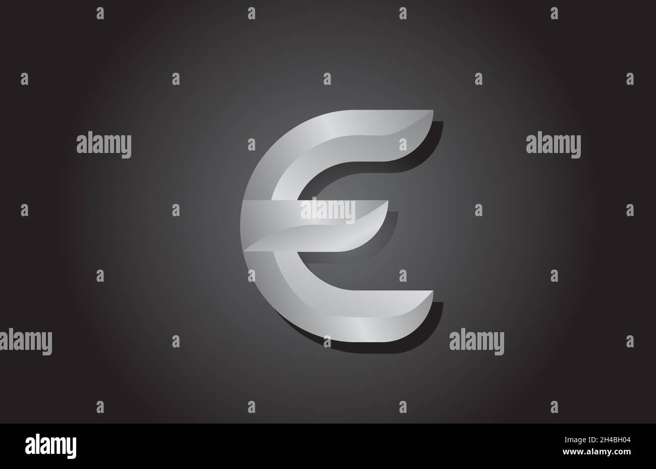 grey E alphabet letter icon logo design. Company template for business ...