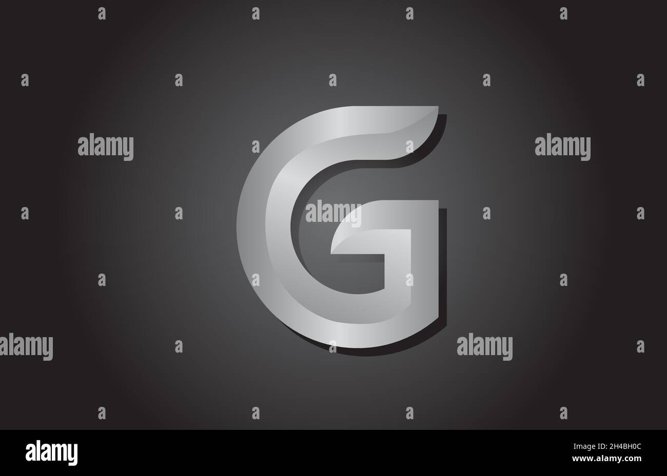 grey G alphabet letter icon logo design. Company template for business ...