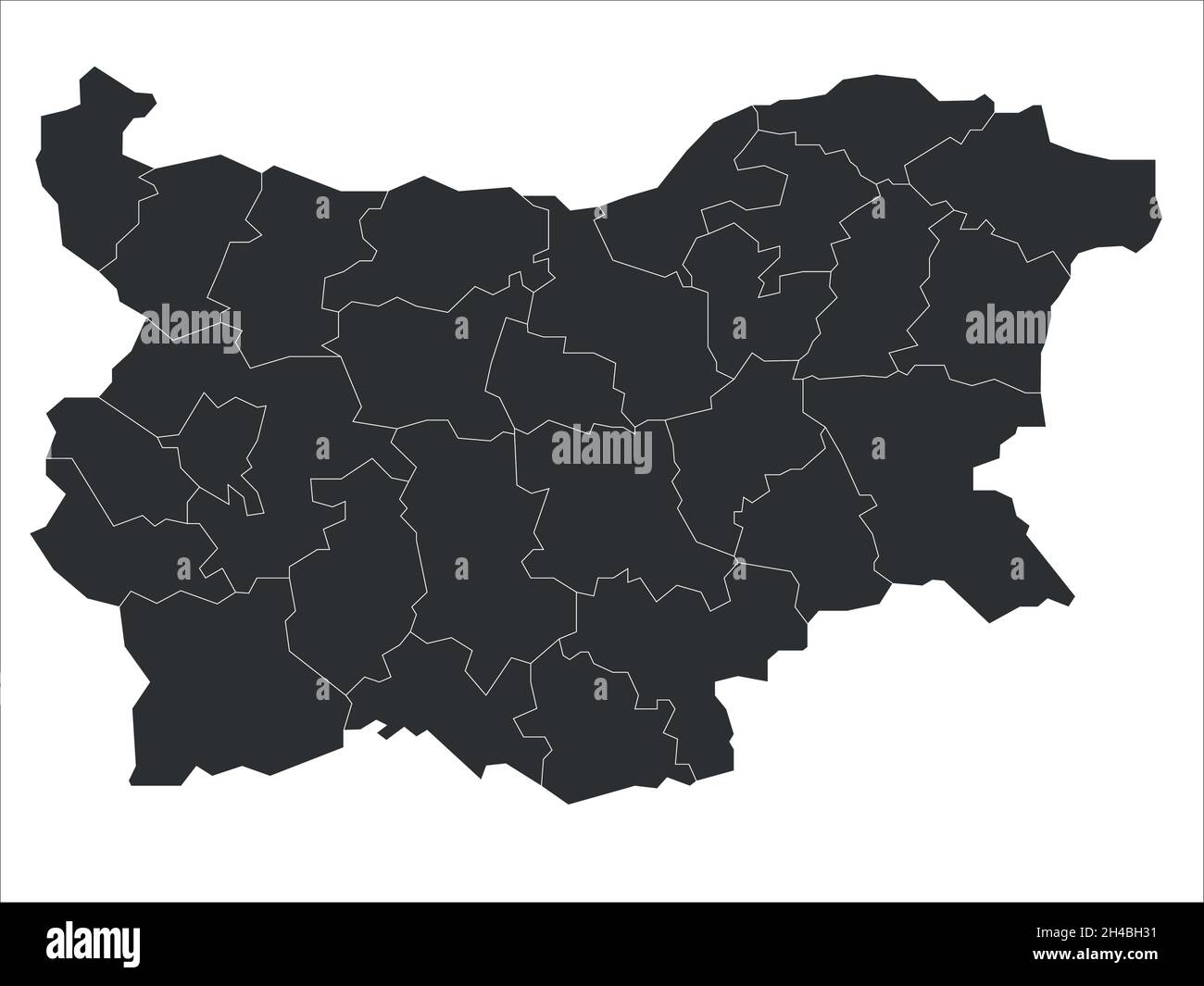 Bulgaria - vector map of provinces Stock Vector Image & Art - Alamy